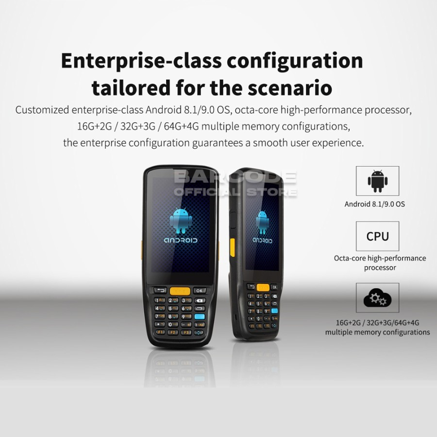 Jual Kassen A70 Handheld Mobile Android Barcode Scanner 1D 2D Scan Stok ...