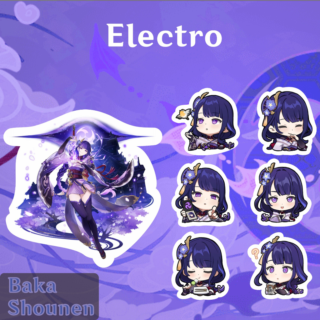 Jual STIKER RAIDEN SHOGUN - GENSHIN IMPACT {Baka Shounen} | Shopee ...