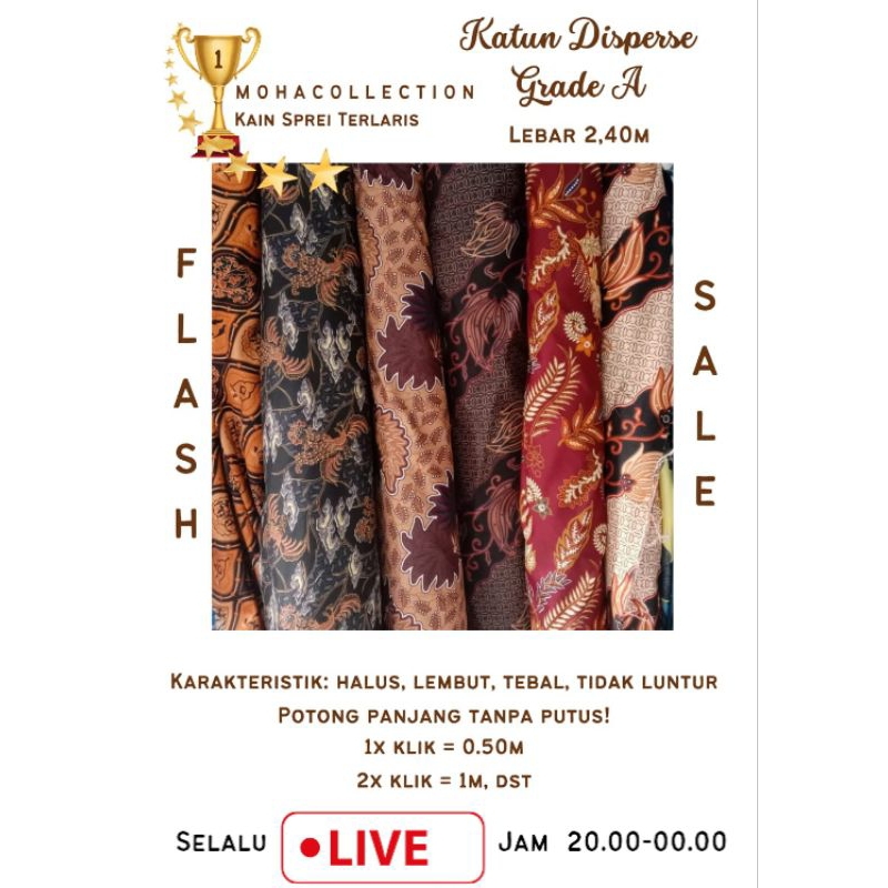 Jual [BATIK 1/2 METER] Kain Batik Murah | bahan kemeja batik | Dispers ...