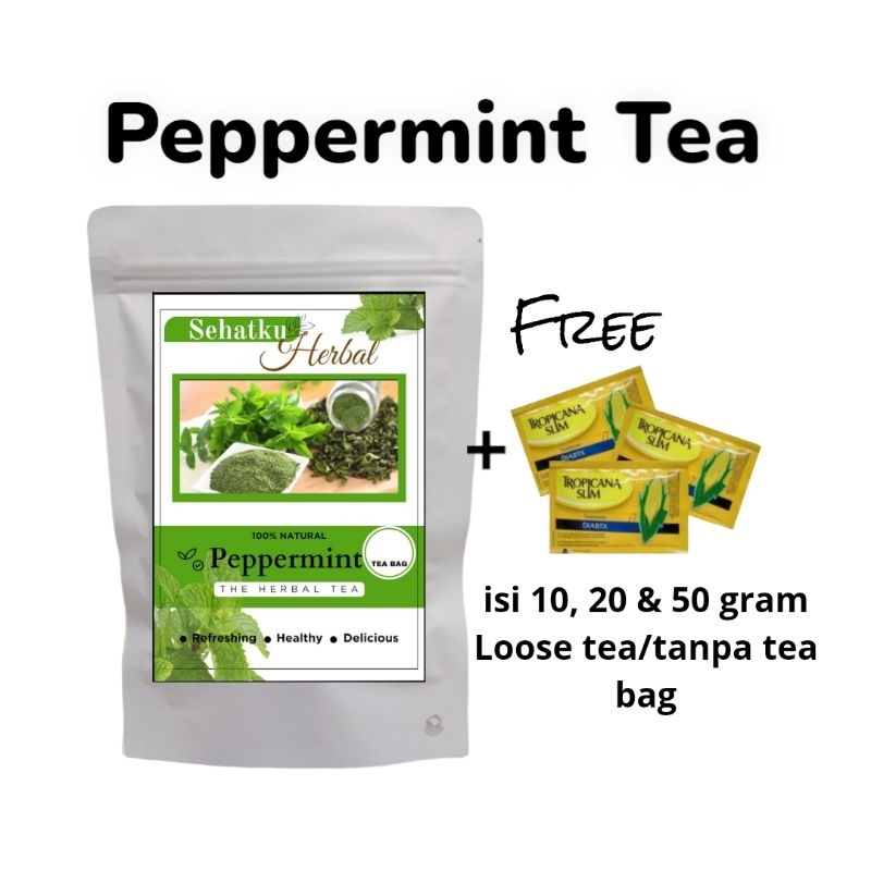 Jual Pure Peppermint Tea Teh Peppermint Dried Mint Leaves Daun Teh Mint isi 20 Tea Bag dan 50 ...