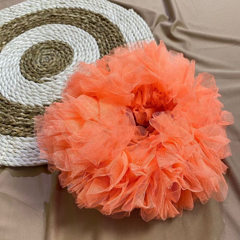 Jual CEPOL SCRUNCHIE HIJAB TILE JUMBO BERVOLUME IKAT RAMBUT BAHAN TULLE ...