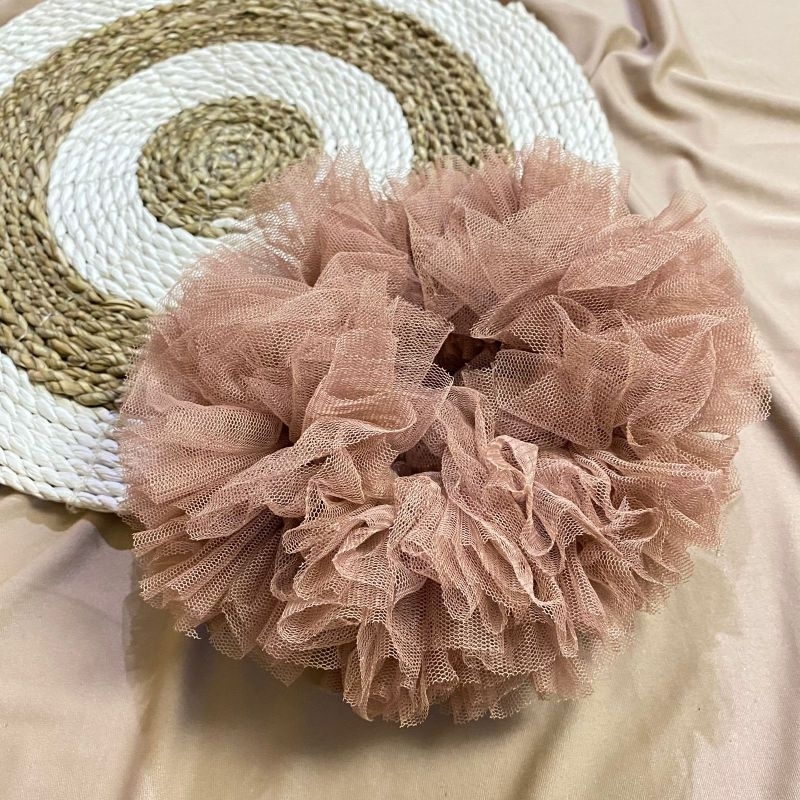 Jual CEPOL SCRUNCHIE HIJAB TILE JUMBO BERVOLUME IKAT RAMBUT BAHAN TULLE ...