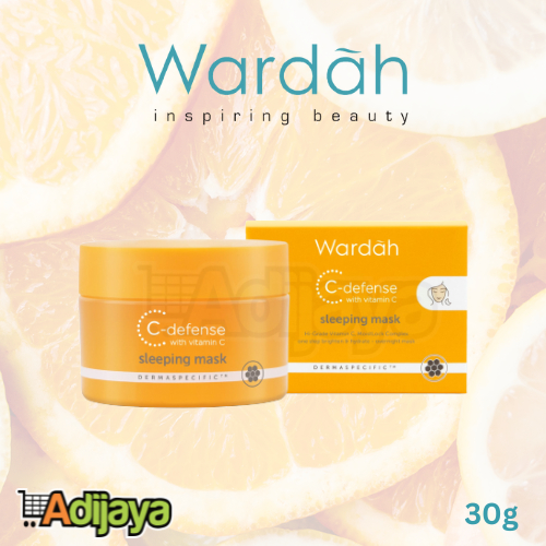 Jual Wardah C-Defense Sleeping Mask 30 g - Gel dengan HiGrade Vitamin C ...