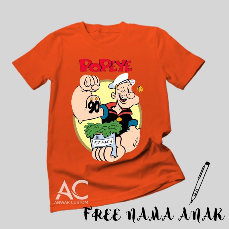 Jual Baju anak Atasan Kaos Anak Gambar Popeye I Kaos distro Sablon DTF ... Jual Baju anak Atasan Kaos Anak Gambar Popeye I Kaos distro Sablon DTF ...
