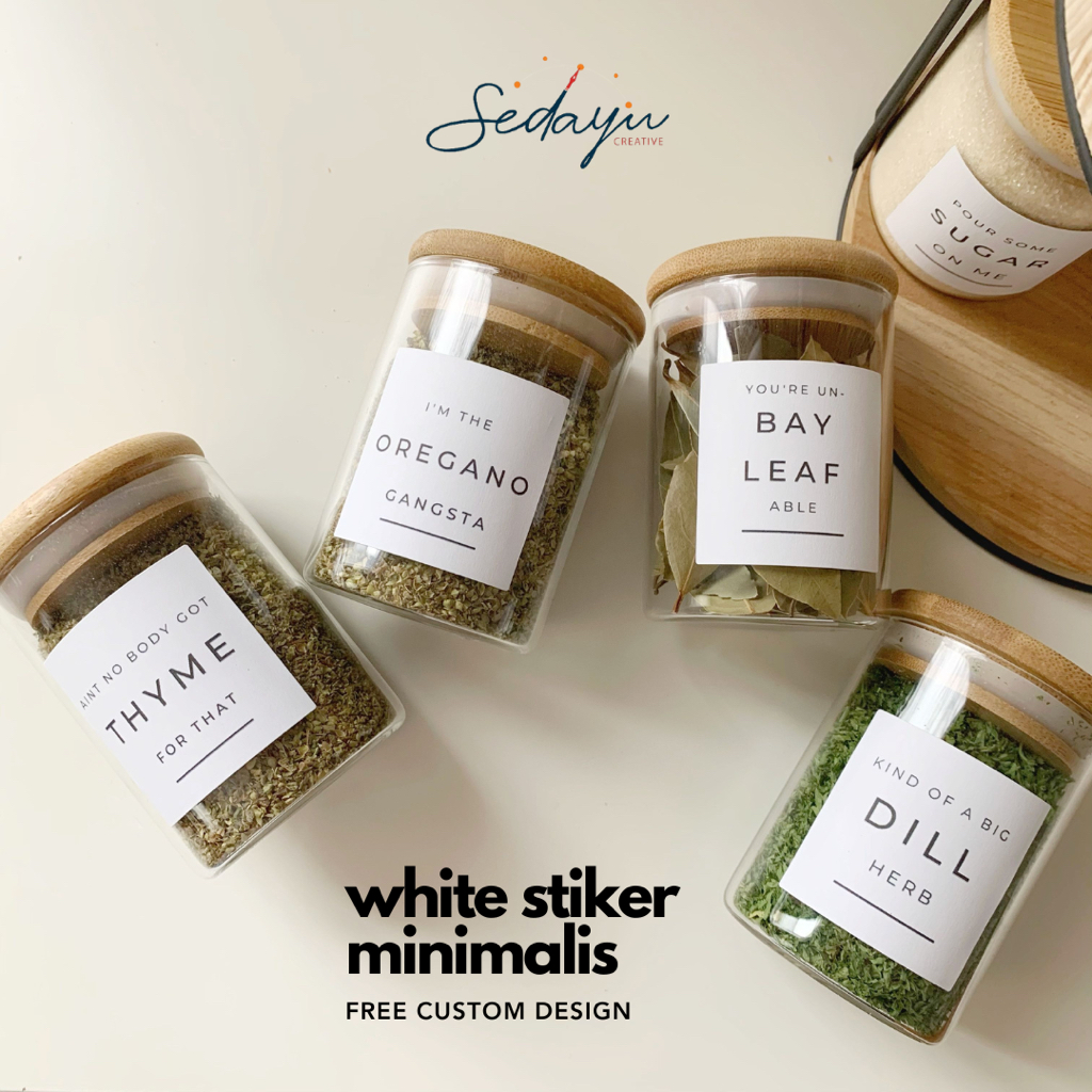 Jual Sticker Kotak Minimalis | White Sticker | Sticker Toples | Sticker ...