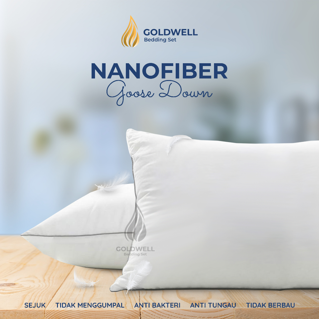 Jual Bantal Bulu Angsa Hotel Ukuran Besar Nanofiber - Bantal Tidur ...