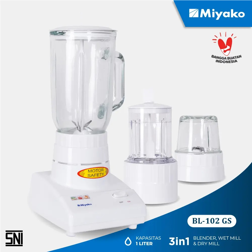 Jual Blender Miyako BL102GS (Kaca) - Putih [1L] | Shopee Indonesia