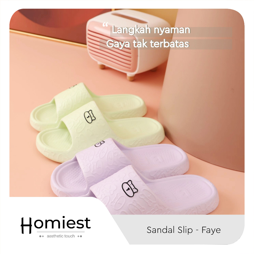 Jual Homiest - Faye / Sendal Warna-Warni / Sendal Karet / Sendal Lucu ...