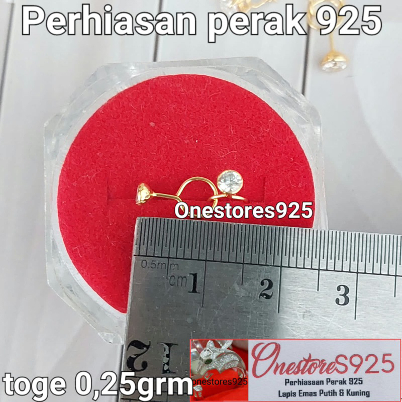Jual ANTING BAYI MODEL MODEL PERAK ASLI 925 LAPIS EMAS KUNING | Shopee Indonesia