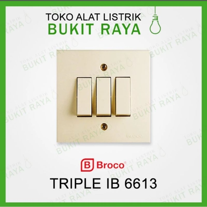 Jual 6613 Broco Saklar Triple IB Triple Switch | Shopee Indonesia
