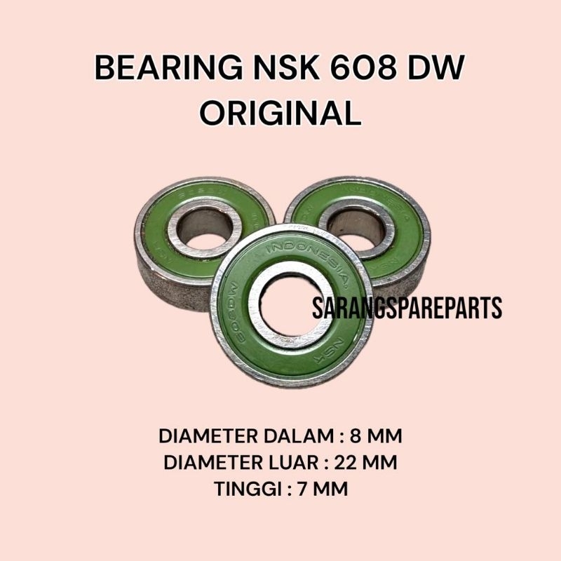 Jual BEARING NSK 608 DW ORIGINAL / BERING NSK 608 DW ORIGINAL | Shopee ...