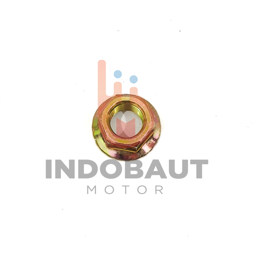 Jual Flange Nut / Mur Flange M12 Kunci 17 Pitch 1.25 KUNING | Shopee ...