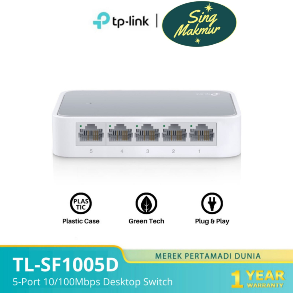 Jual Tp- Link Desktop Switch TL-SF1005D 5-Port 10/ 100Mbps Desktop Switch | Shopee Indonesia