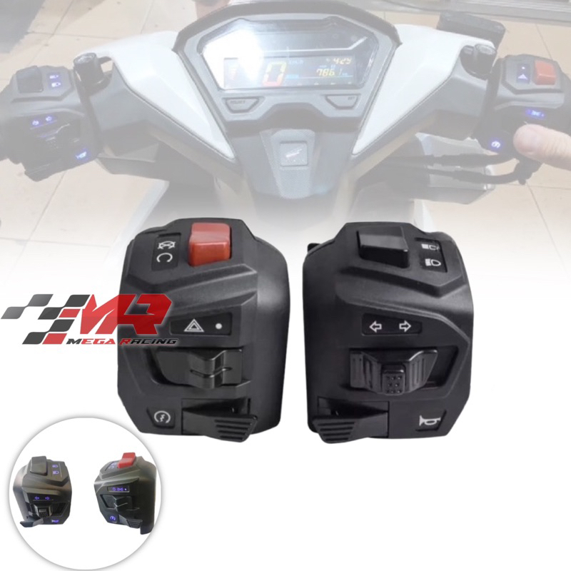 Jual Saklar Pulsar | Saklar Holder Set Kiri Kanan Nyala Led Biru Model ...