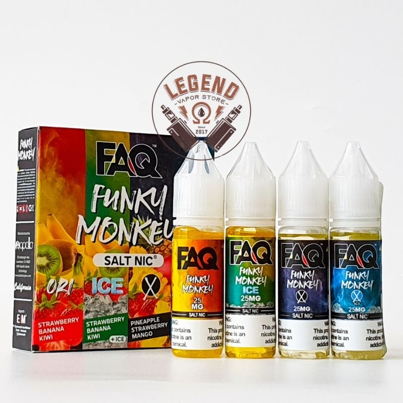 Jual SALT NIC - LIQUID FAQ FUNKY MONKEY PACK 15ML X 4 25MG AUTHENTIC ...