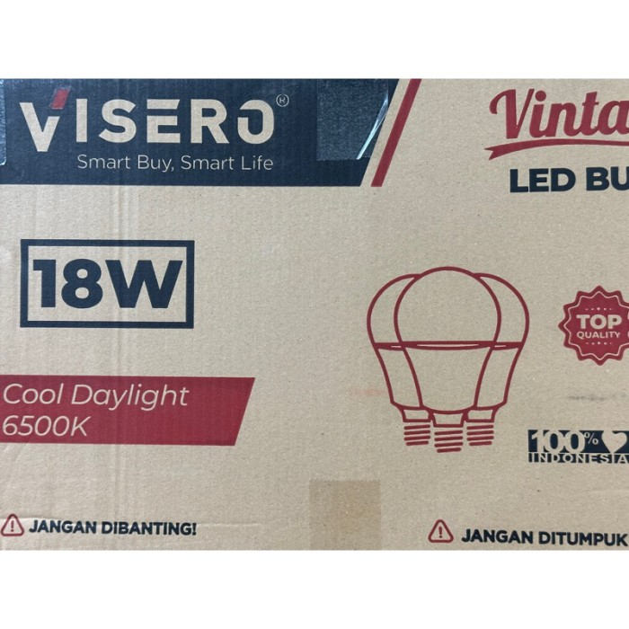 Jual Lampu LED Bulb 18W VISERO VINTAGE Lampu Cahaya Putih 18 Watt ( 1 DUS / 1 KOLI Isi 60 pcs ...