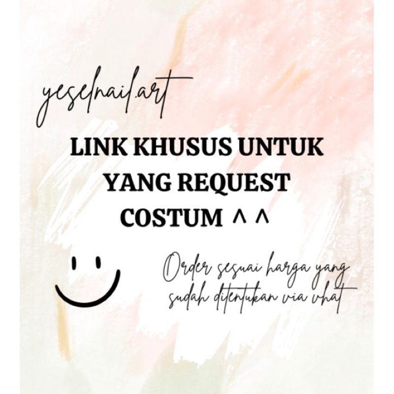 Jual YeseL Link Khusus untuk yang Request Custom ( Order sesuai harga ...