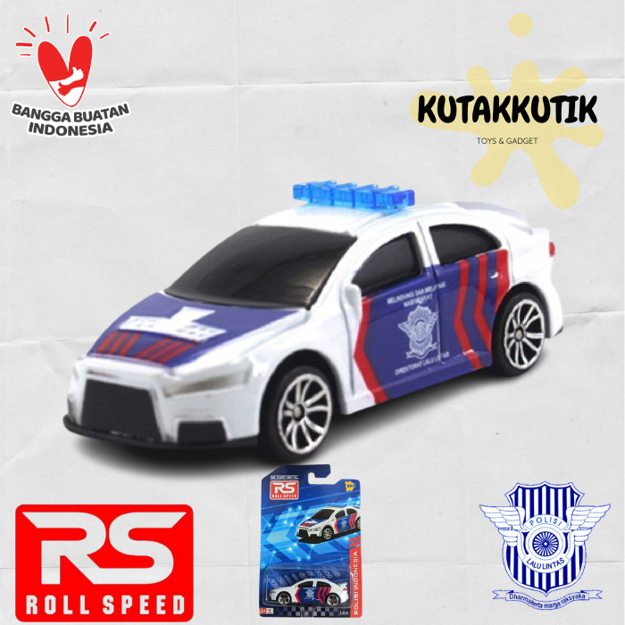 Jual Mainan Mobil Polisi Indonesia Diecast RS Roll Speed 1:64 Mobil ...