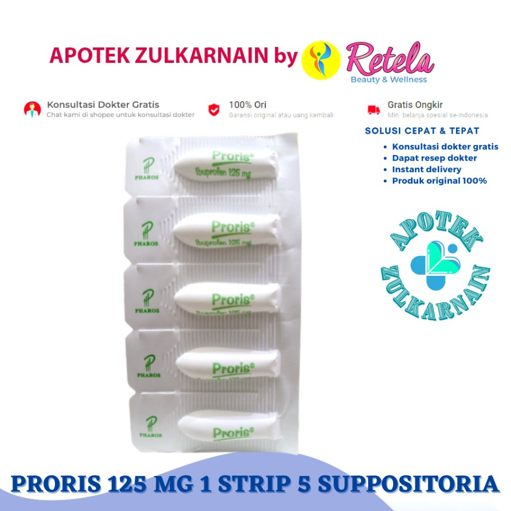 Jual Proris 125 Mg 1 Strip 5 Suppositoria | Shopee Indonesia