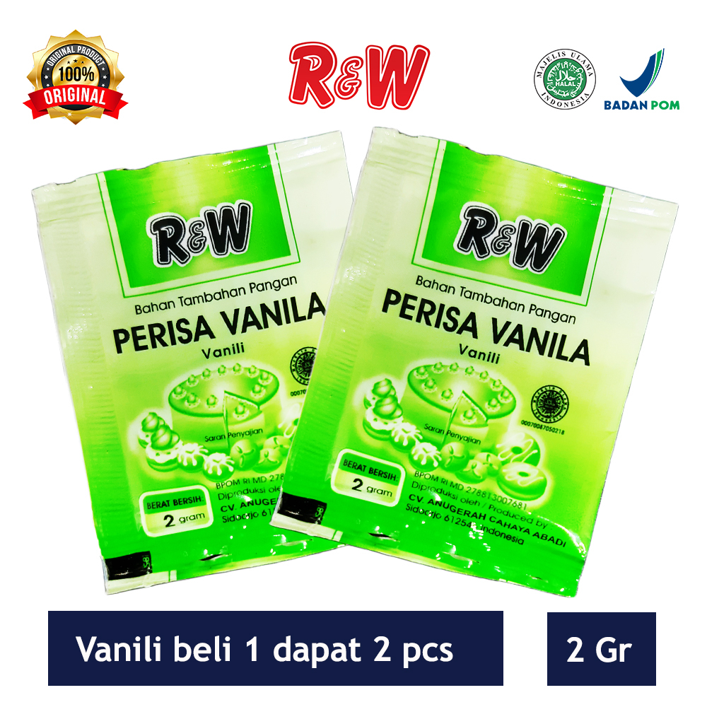 Jual Perisa Vanili bahan kue R&W Buy 1 get 1 kemasan 2 gram (2 sachet ...