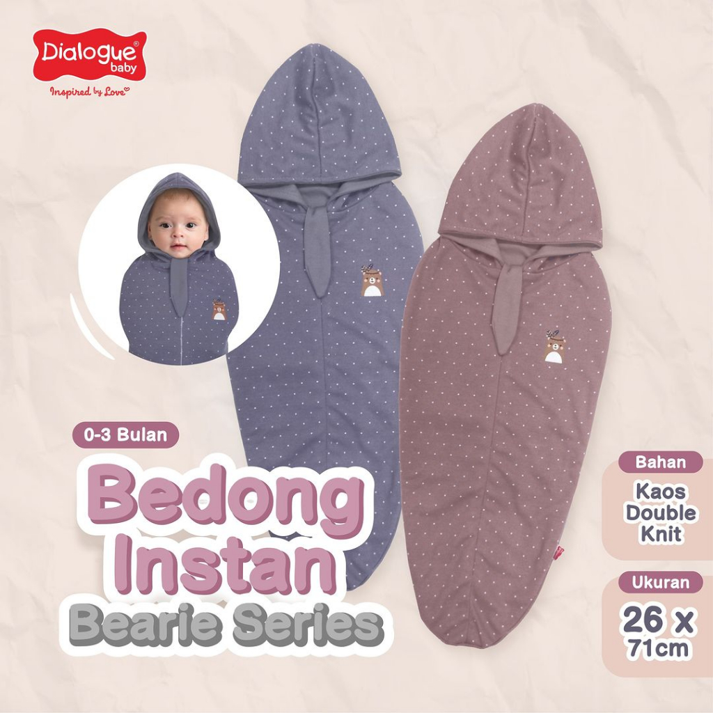 Jual DIALOGUE Baby | Bedong Bayi Instan Topi BEARIE Series ( DLB 4238 ...