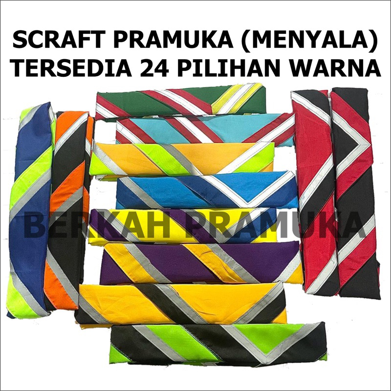 Jual Scraf Pramuka Scraft Menyala Skraf Scout Warna Bahan KATUN Jumping ...