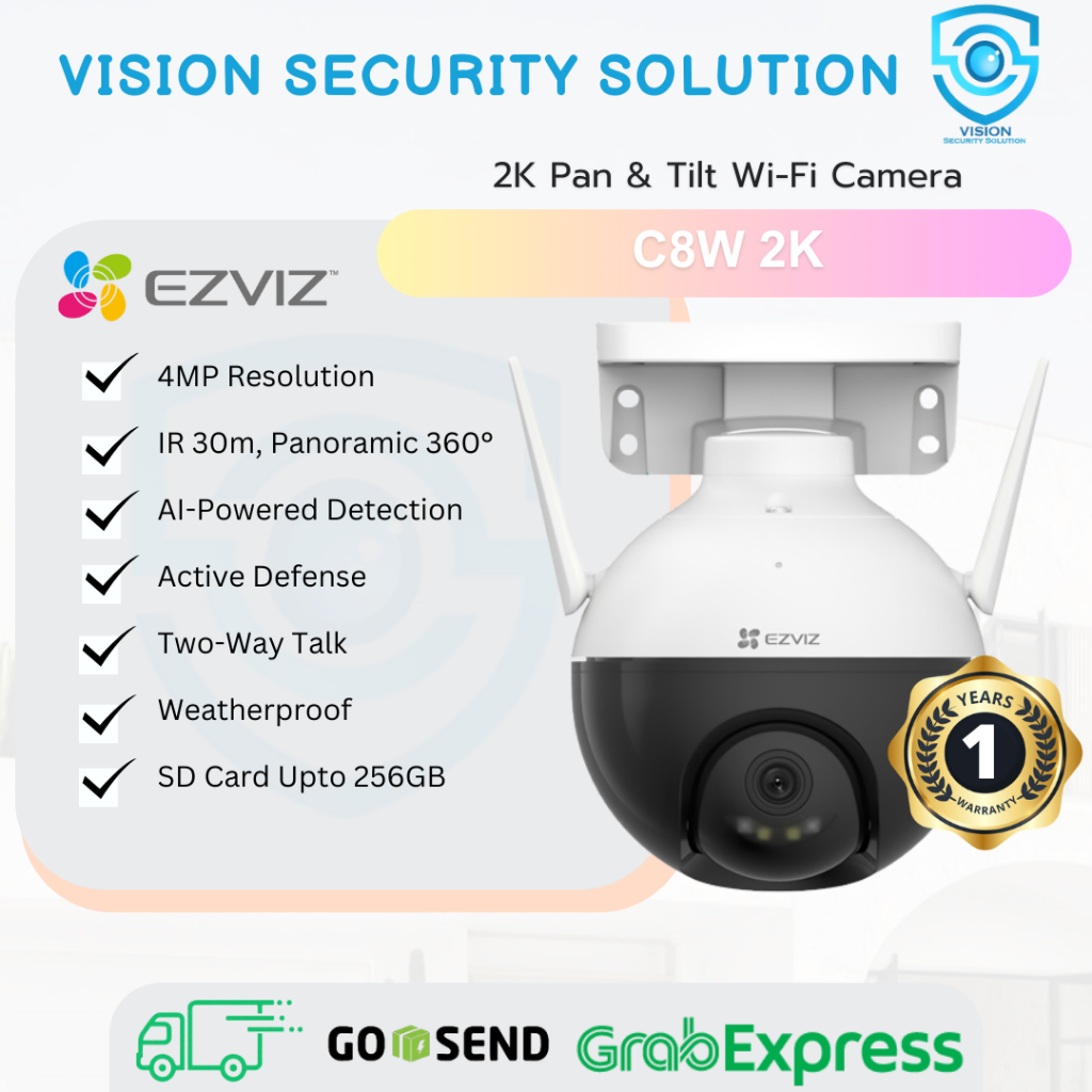 Jual CCTV IP Ezviz by Hikvision Outdoor C8W 4MP 2K CS-C8W Two-way Talk ...