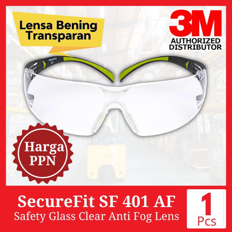 Jual 3M Secure Fit SF 401 AF Clear Anti Fog Lens (Harga 1 Pcs) | Shopee Indonesia