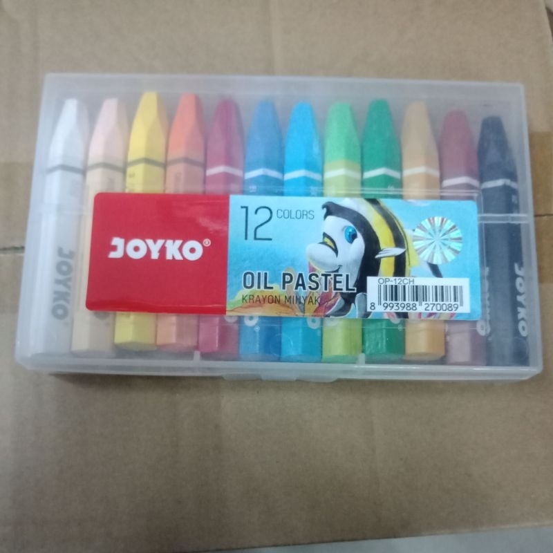 Jual Crayon Oil Pastel Joyko OP-12CH Hexagonal (12 Warna) | Shopee ...