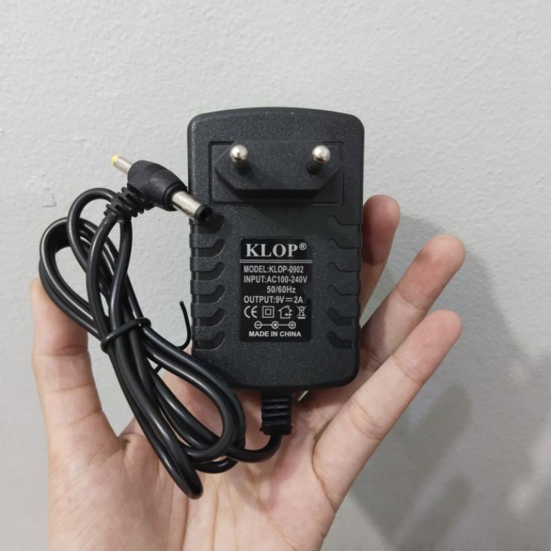 Jual KLOP Power Supply Adapter / Adaptor 9V 2A 2 Pin / 9 Volt 2 Ampere ...