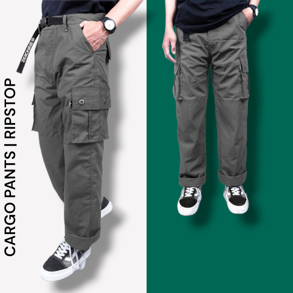 Jual Celana Cargo Abu |ZERONINE Celana Cargo pants | ZERONINE Celana ...