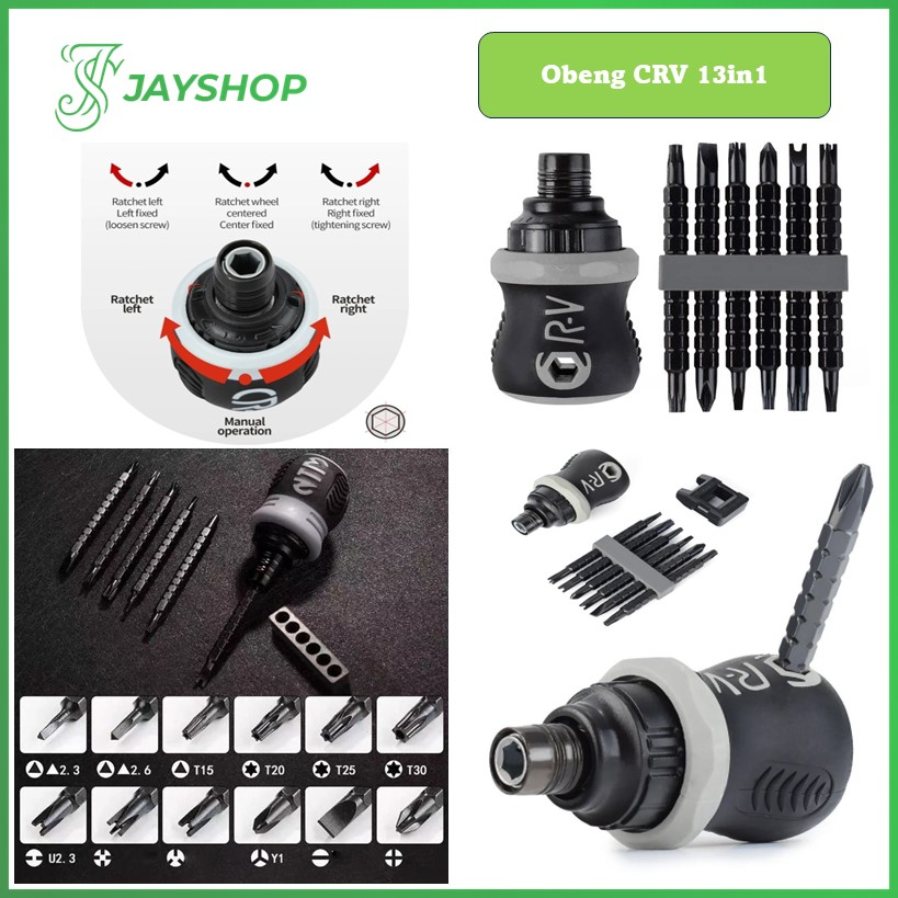 Jual Obeng BB Buntek Set 13in1 Obeng Karet Bolak Balik Dua Arah Mini ...