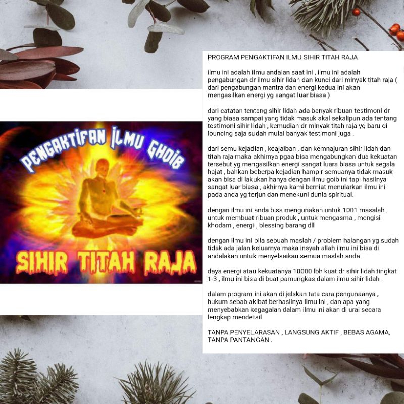 Jual Program pengaktifan ilmu titah raja | Shopee Indonesia