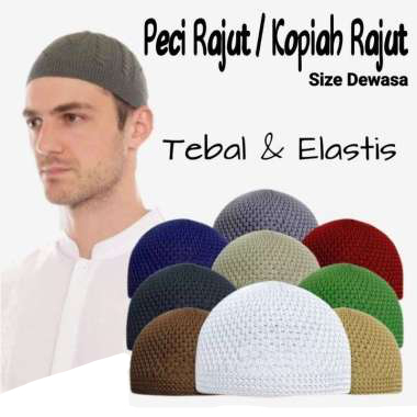 Jual Kopyah Rajut - Peci - Kupluk - Kupluk Sholat - Kopiah Putih - Peci ...