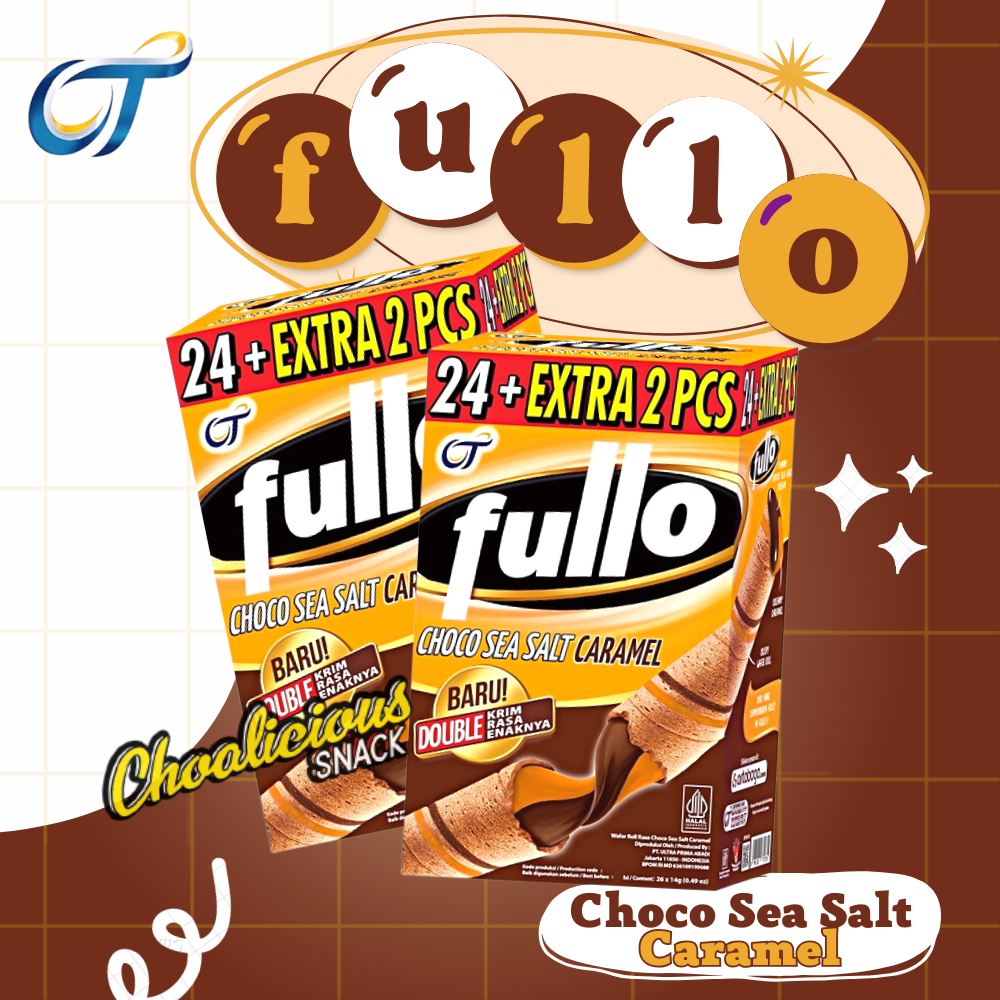 Jual FULLO Wafer Stick Rasa Choco Sea Salt Caramel Ecer @14 gram ...