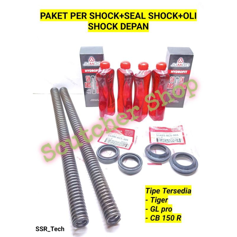 Jual Paket Per Shock Seal Shock Depan Tiger Gl pro CB 150 VERZA ...