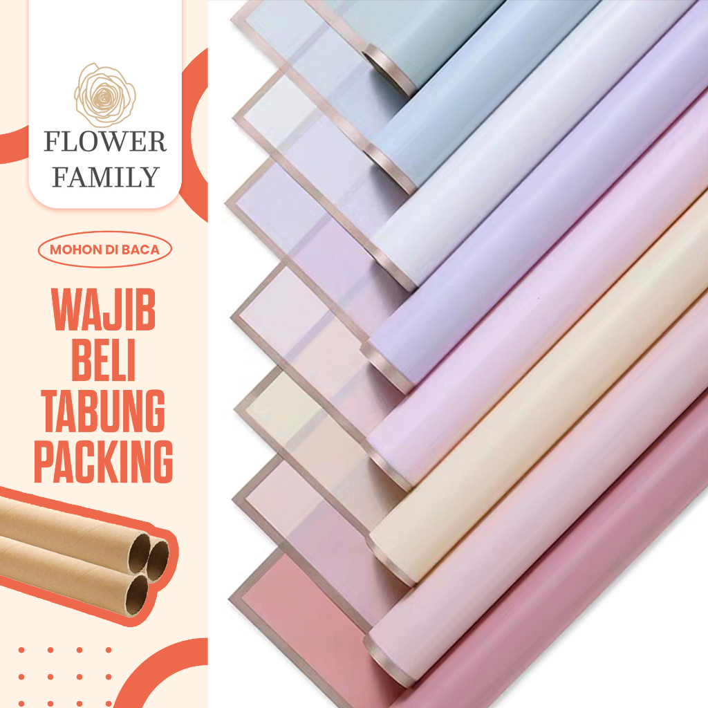 Jual Flower Family - [5 LEMBAR] Flower Wrapping Paper LIST GOLD ...