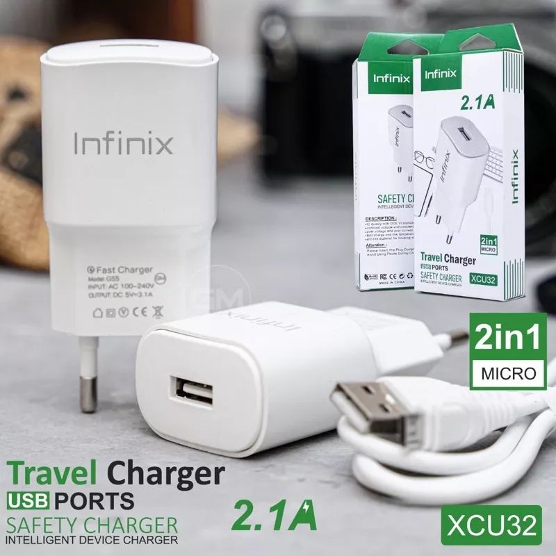 Jual TRAVER CHARGER [ INFINIX 2.0A ] XCU32 ORI 99% | MICRO & TIPE C ...