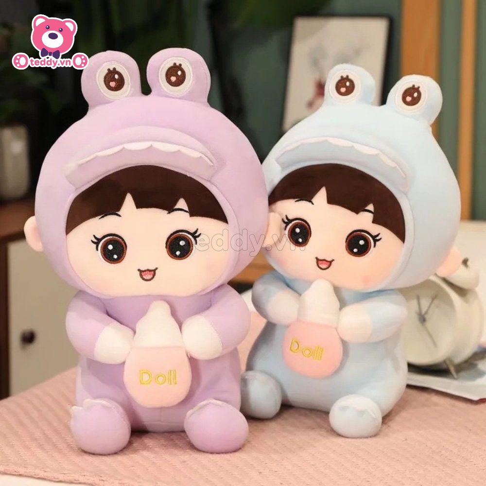 Jual Boneka baby costum dino pegang dot tinggi 25 cm lucu | Shopee ...
