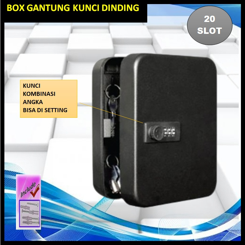 Jual Gantungan kunci Key Box dinding Cantelan kunci WALL SAFE MOUNT Box ...