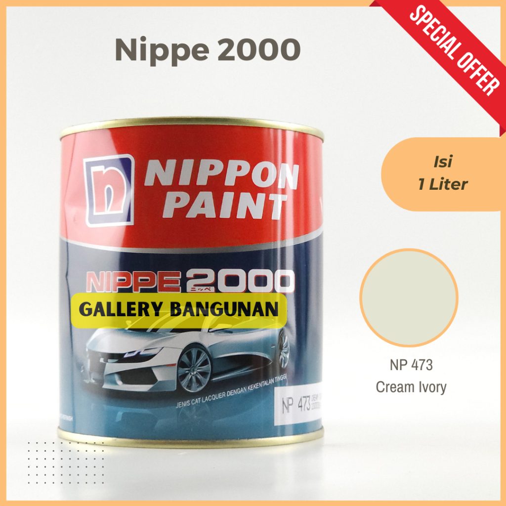 Jual Nippe 2000 Np 473 Cream Ivory 1 Ltr Cat Kayu Besi NC Nippon Paint ...