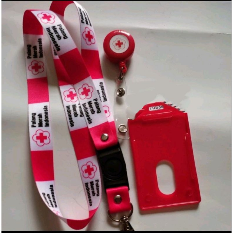 Jual Tali id card PMI Palang Merah Indonesia printing satuan kesehatan ...
