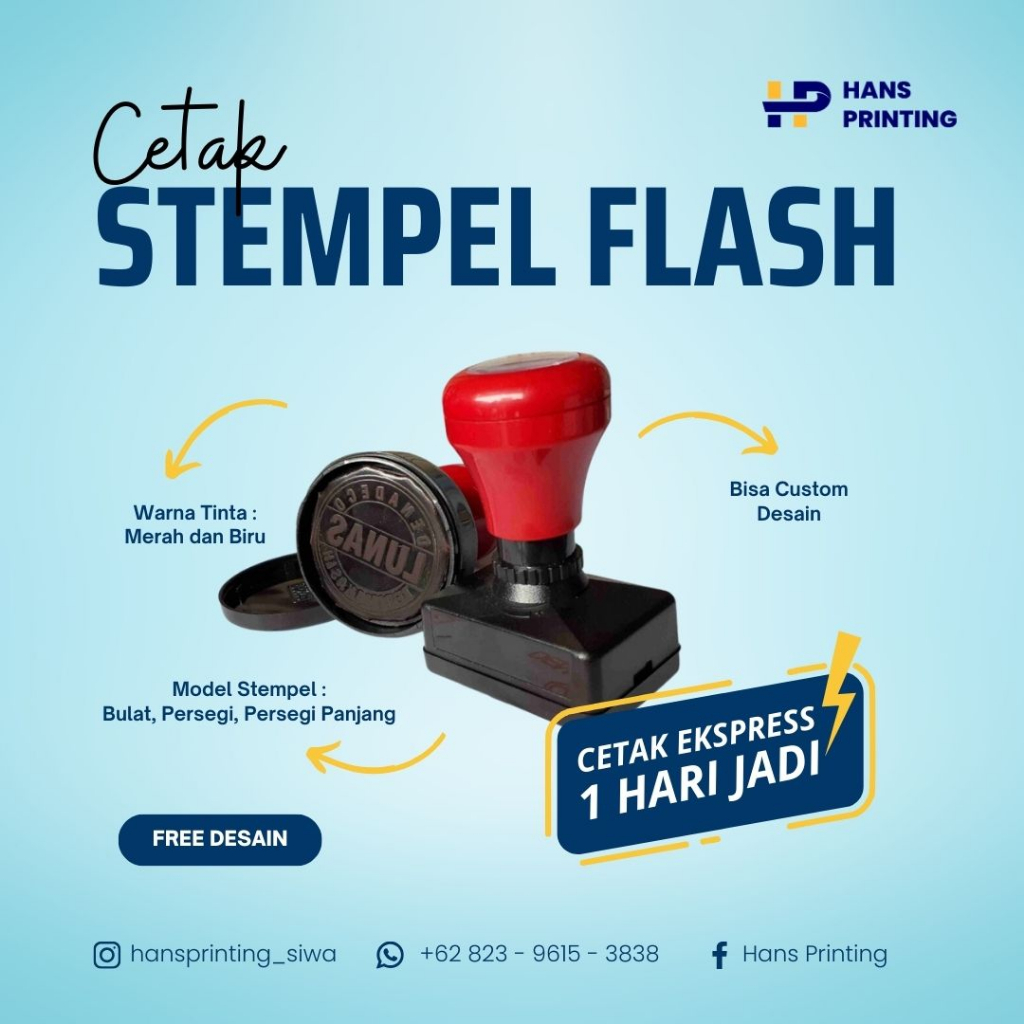 Jual Stempel Flash Oval Persegi Panjang Persegi | Shopee Indonesia
