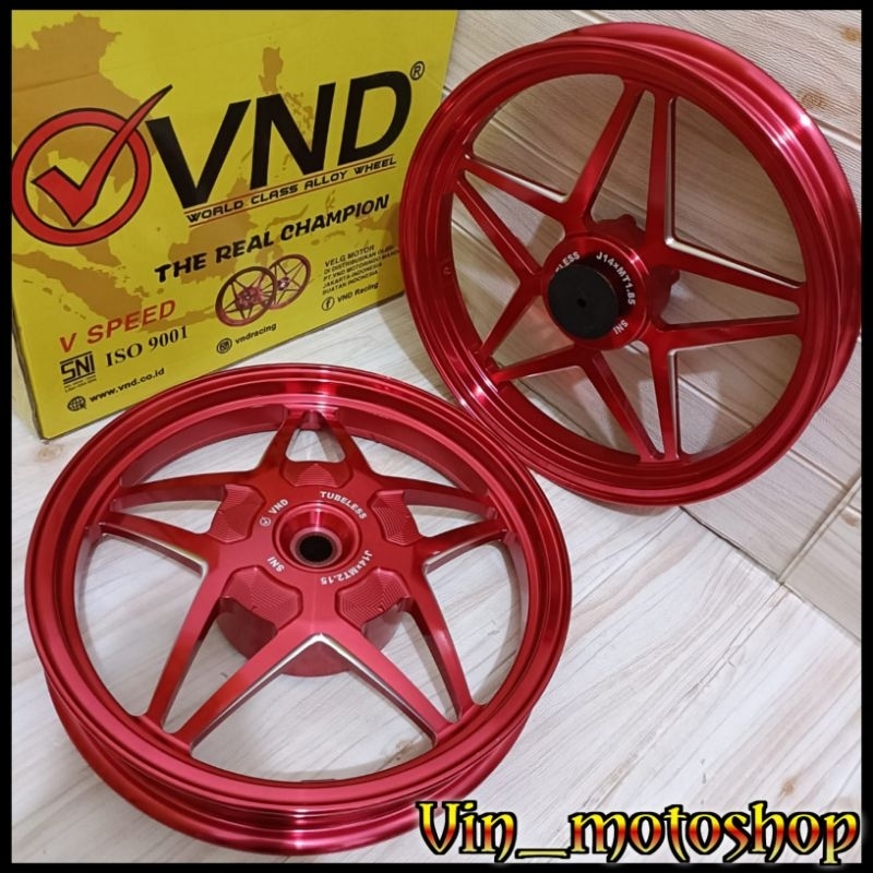 Jual VND Velg Racing V SPEED Vario 110 / Beat / Scoopy / Genio 185x14 & 215x14 | Shopee Indonesia