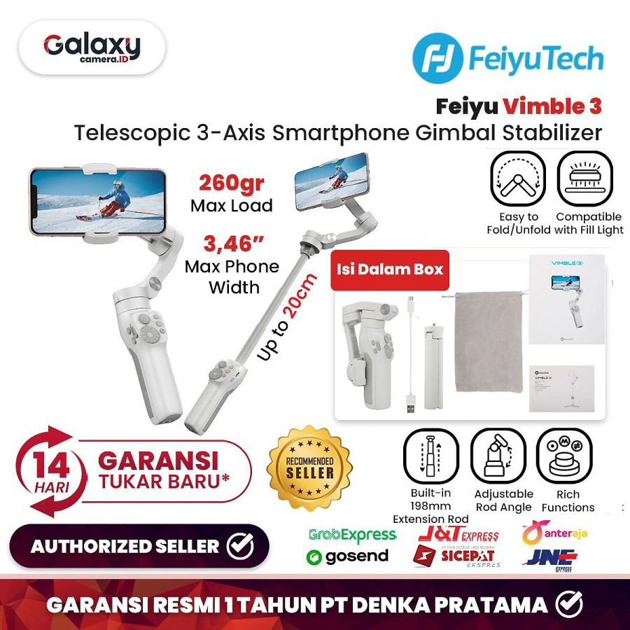 Jual Feiyu Vimble 3 Handheld 3-Axis Smartphone Gimbal Stabilizer with ...