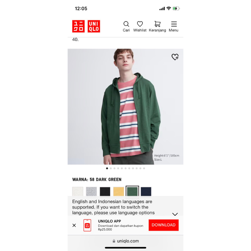 Jual Jaket Pria Uniqlo Airism | Shopee Indonesia