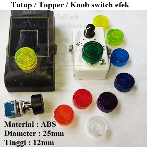 Jual InFath Topper 3PDT tutup tombol cover topi knob knop efek pedal ...