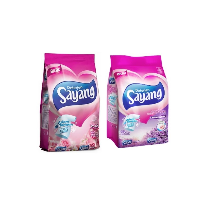 Jual SAYANG DETERGENT BUBUK ROSE / LAVENDER 800g (DETERJEN) | Shopee ...