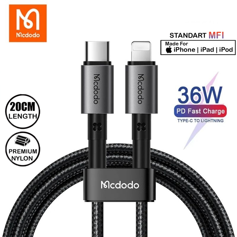 Jual MCDODO Kabel Type C to Lightning iPhone PD Cable Pendek 20cm Fast Charging 2852 | Shopee ...