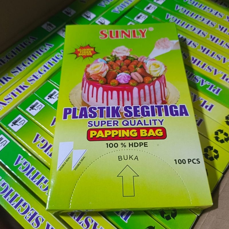 Jual Plastik Segitiga Papping Bag Hdpe Transparan Super Quality isi 100 ...